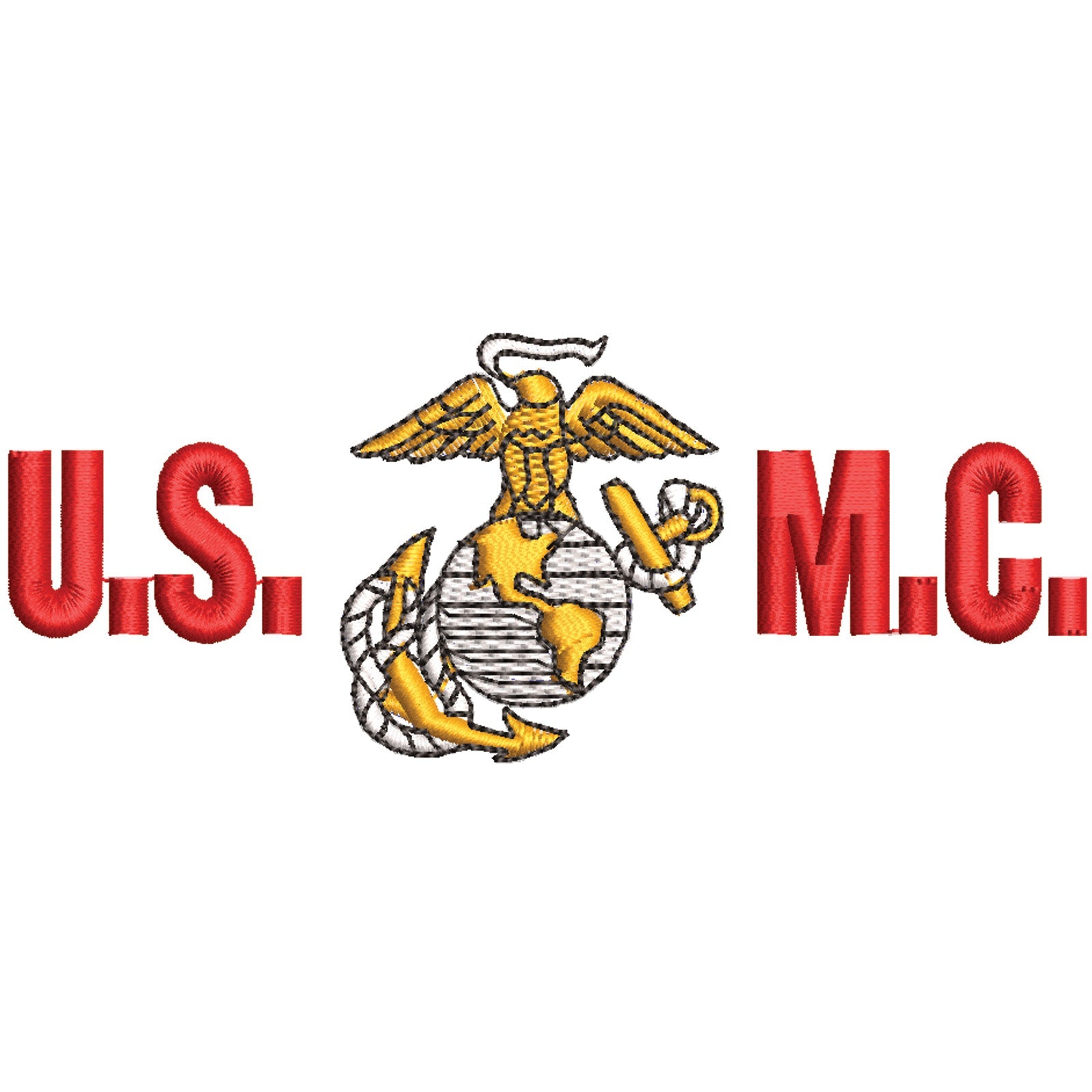Discover Trendsetting USMC Emblem Logo Digitized Embroidery Design at ...